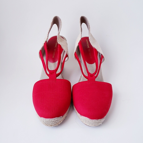 Adrienne Vittadini | Shoes | Adrienne Vittadini Red Espadrill Wedge Heels | Poshmark